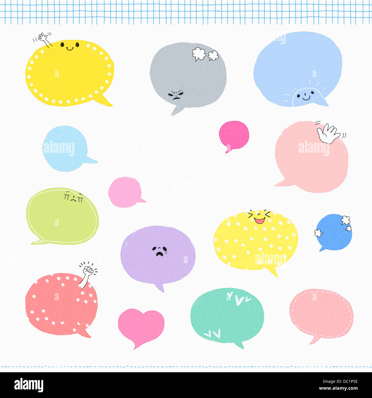 illustration set of speech bubble Stock Photo - Alamy