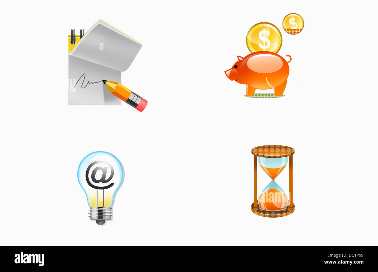 set of illustrative icons Stock Photo - Alamy