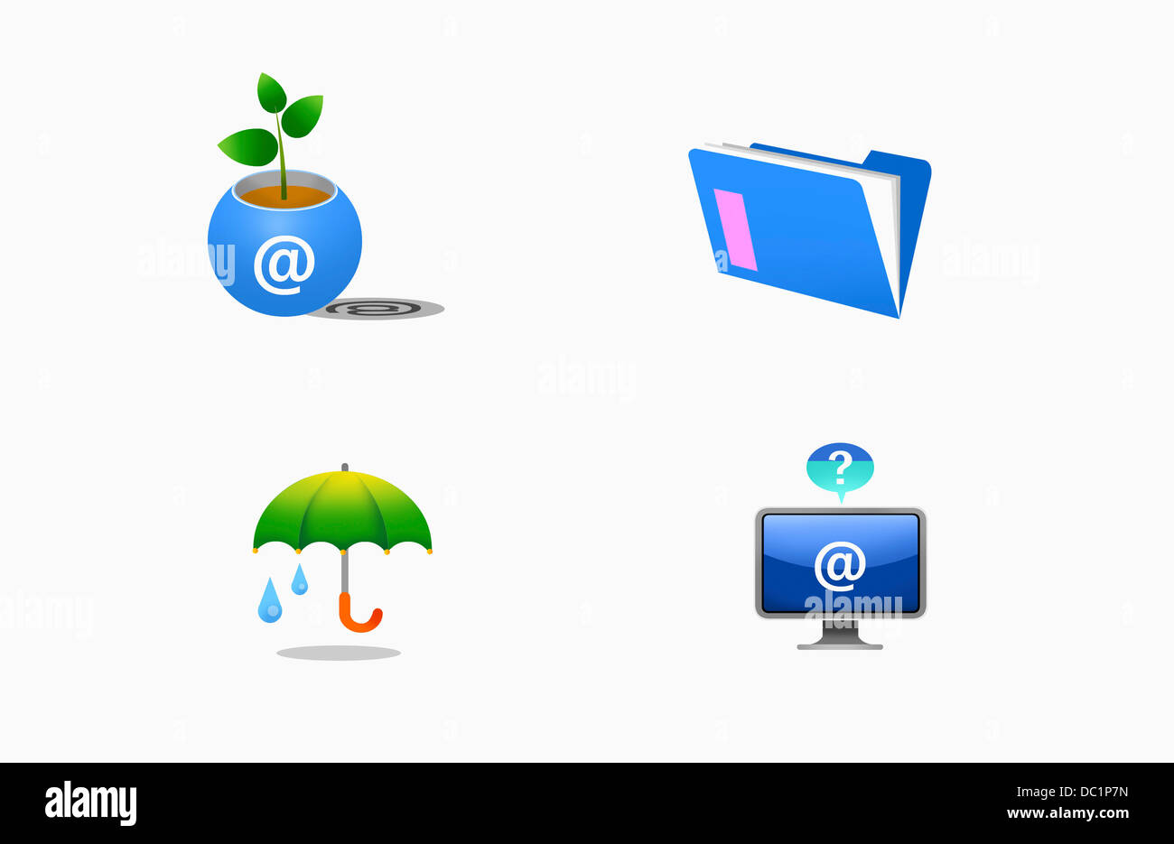 set of illustrative icons Stock Photo - Alamy