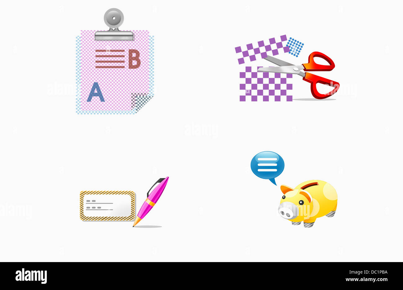 set of illustrative icons Stock Photo - Alamy
