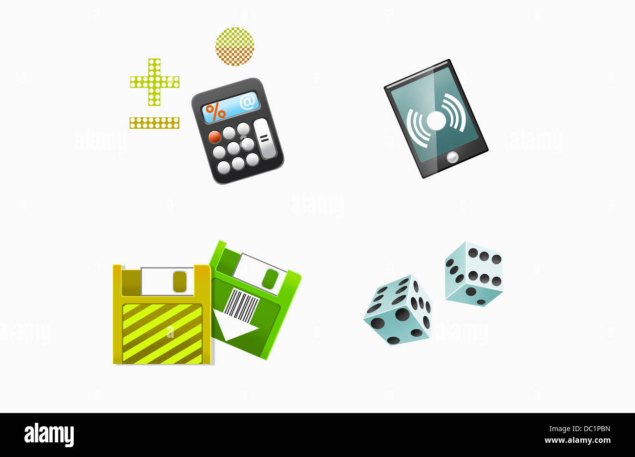 set of illustrative icons Stock Photo - Alamy