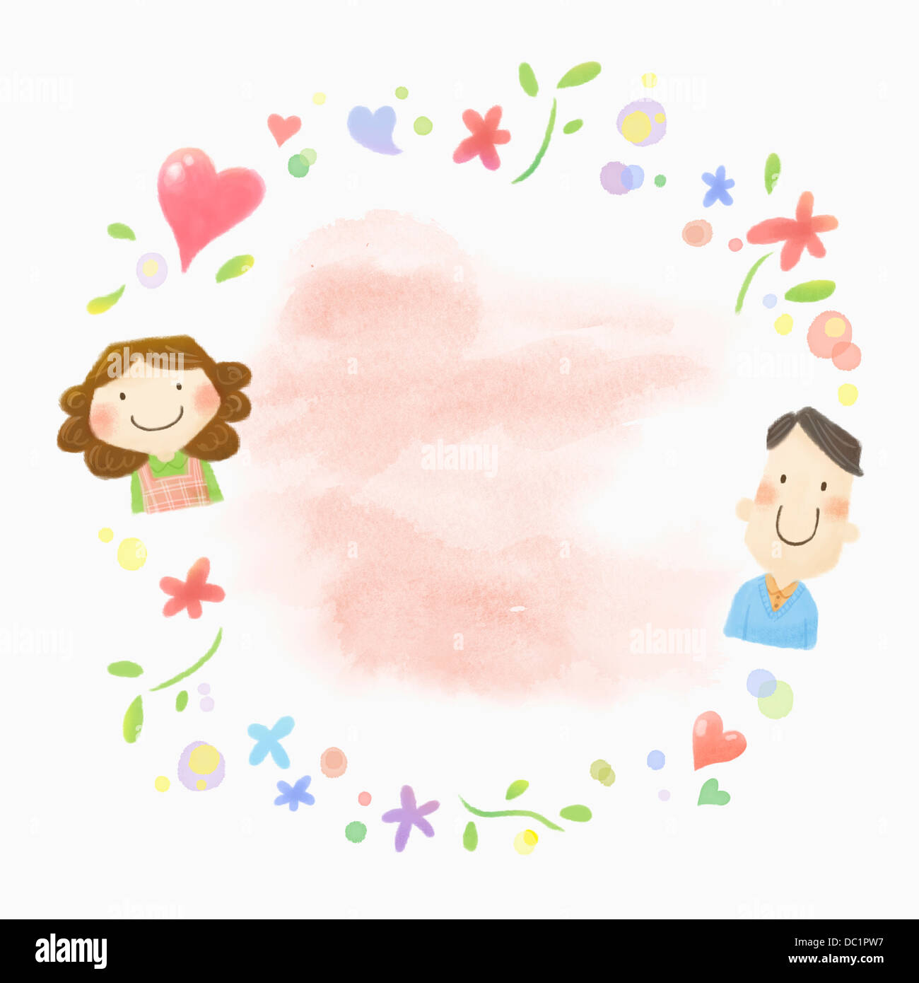 illustration of a memo template featuring parents Stock Photo - Alamy