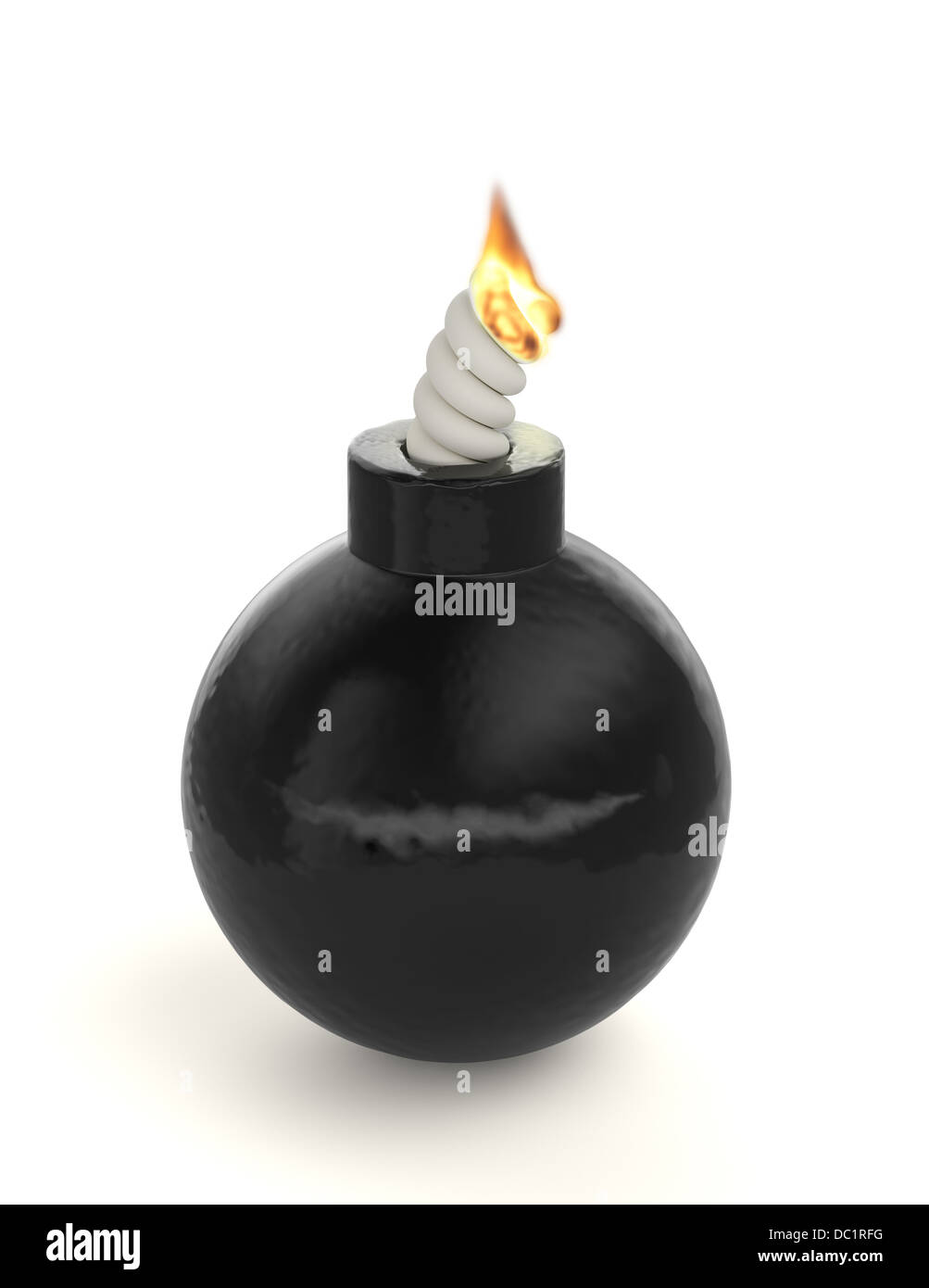 3d render of bomb isolated on white background Stock Photo - Alamy