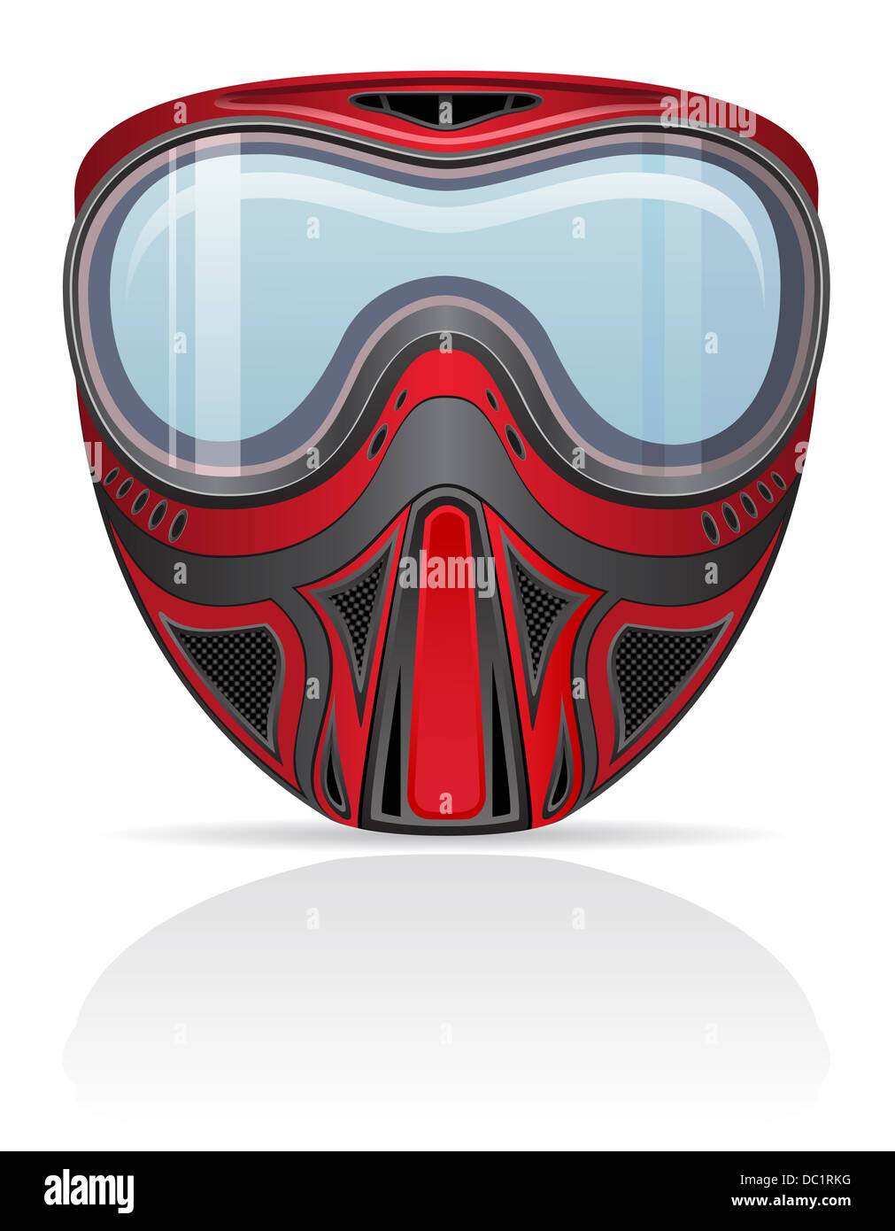 paintball mask illustration isolated on white background Stock Photo ...