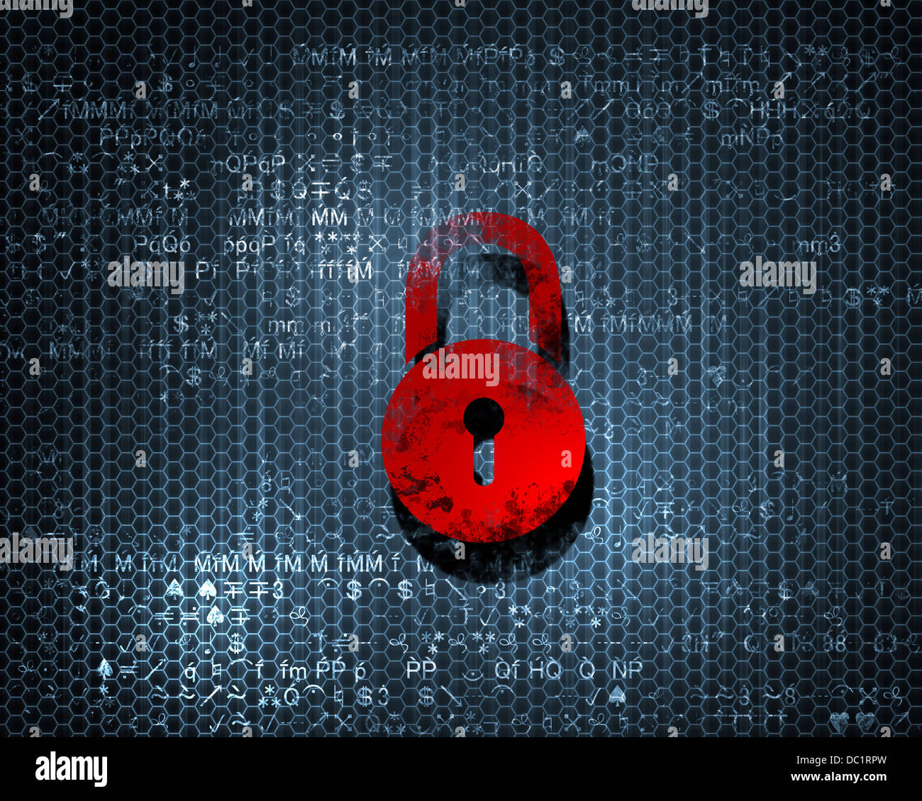 security concept with a lock Stock Photo - Alamy