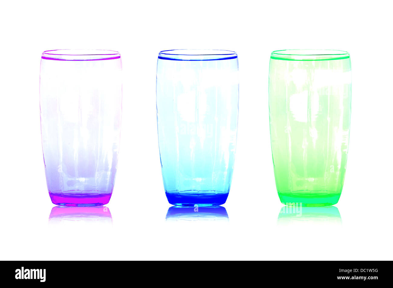 Three Glass with water Stock Photo - Alamy