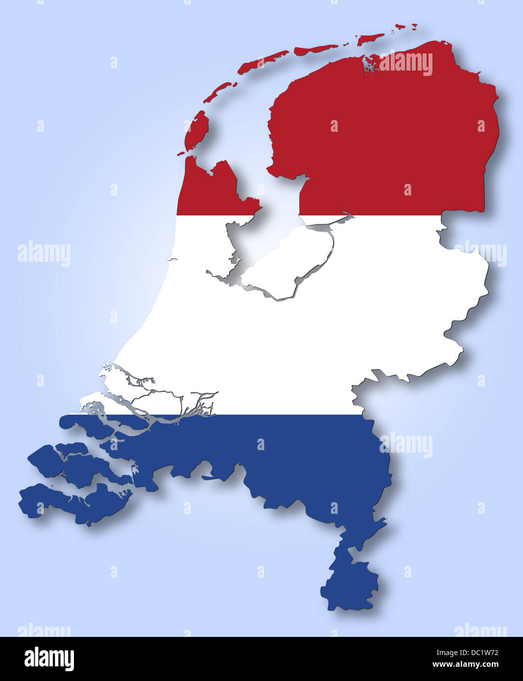 Map and flag of Netherlands Stock Photo - Alamy