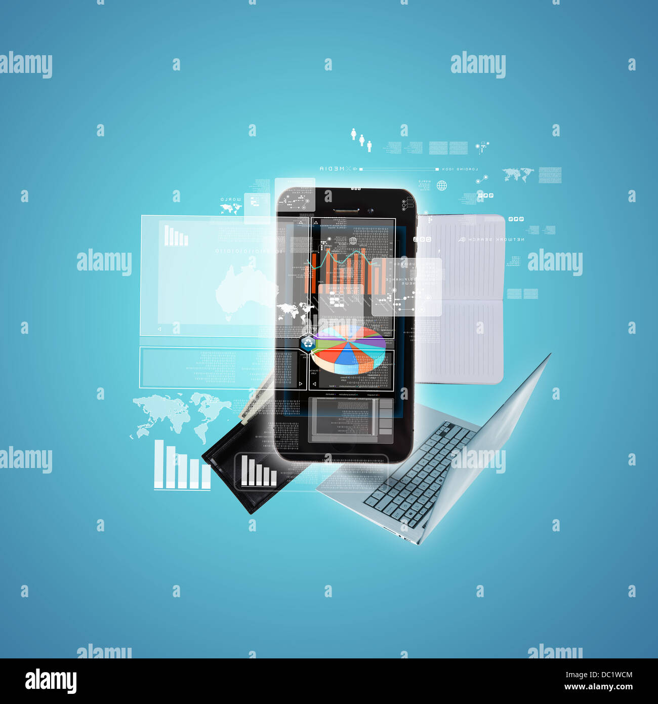 Modern technology illustration Stock Photo - Alamy