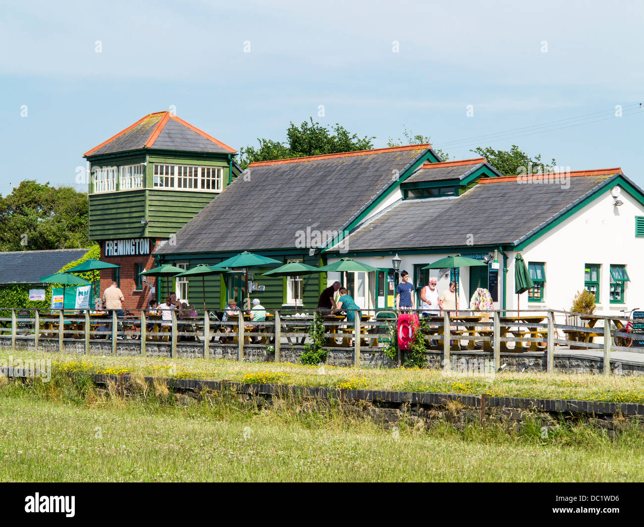 Fremington Quay old railway station converted to a cafe on the Tarka ...