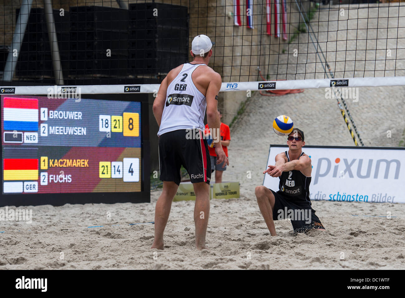 Berlin, Germany. August 7th 2013. The game between Brouwer/Meeuwsen(NED ...