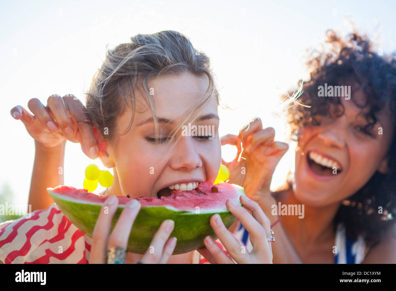Woman watermelon slice hi-res stock photography and images - Alamy