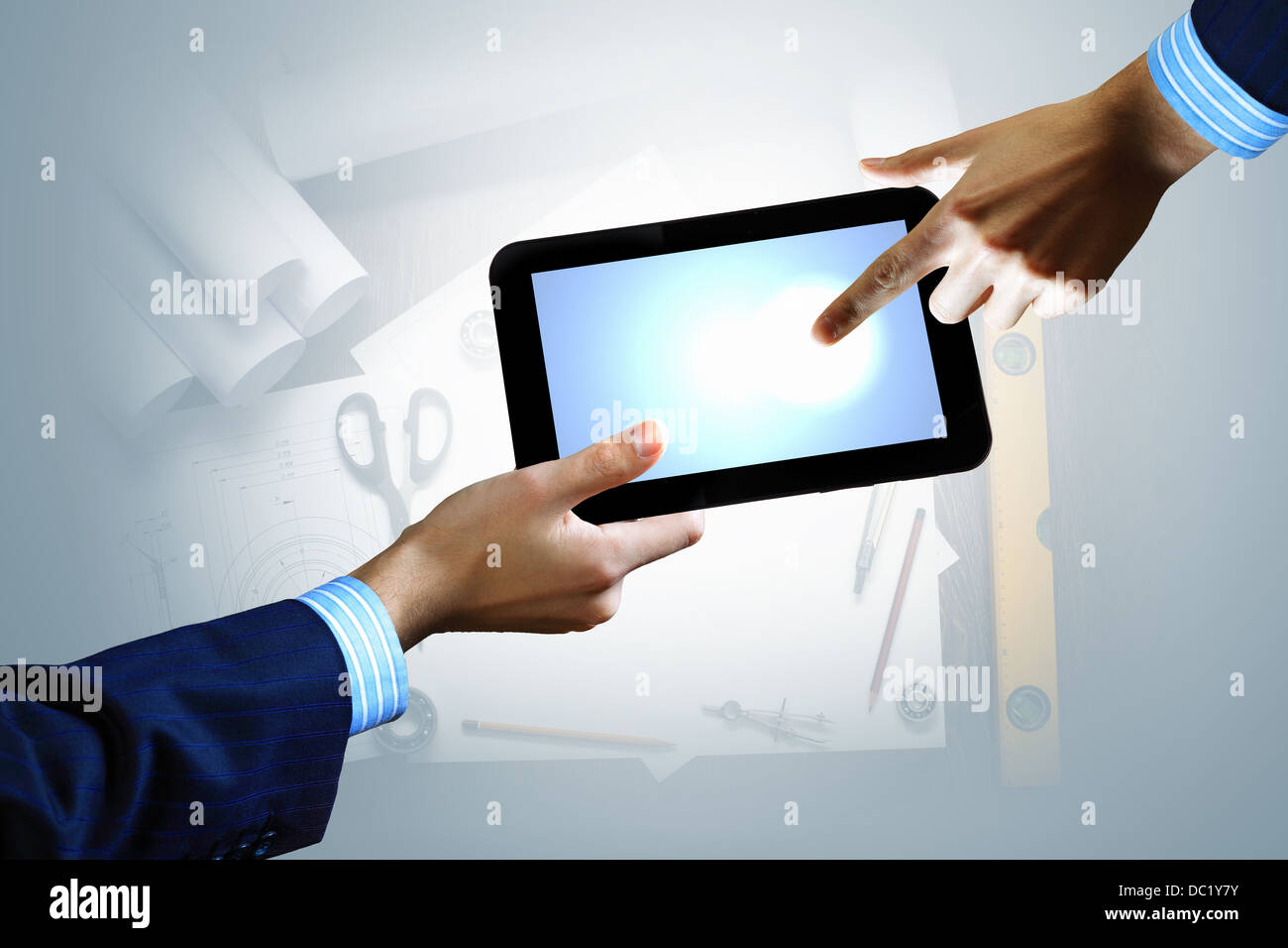 Modern computer technology in business Stock Photo - Alamy