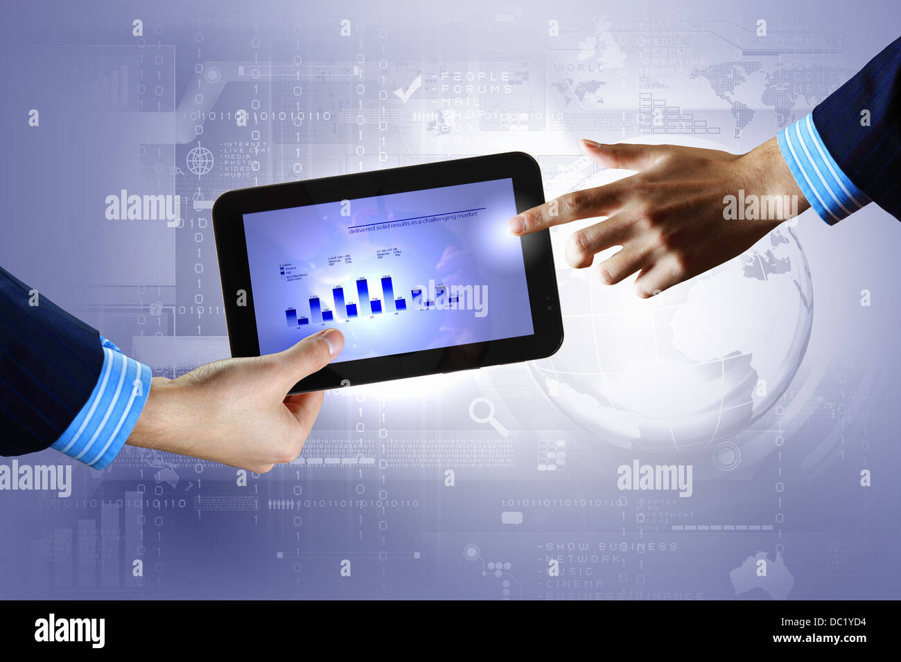 Modern computer technology in business Stock Photo - Alamy