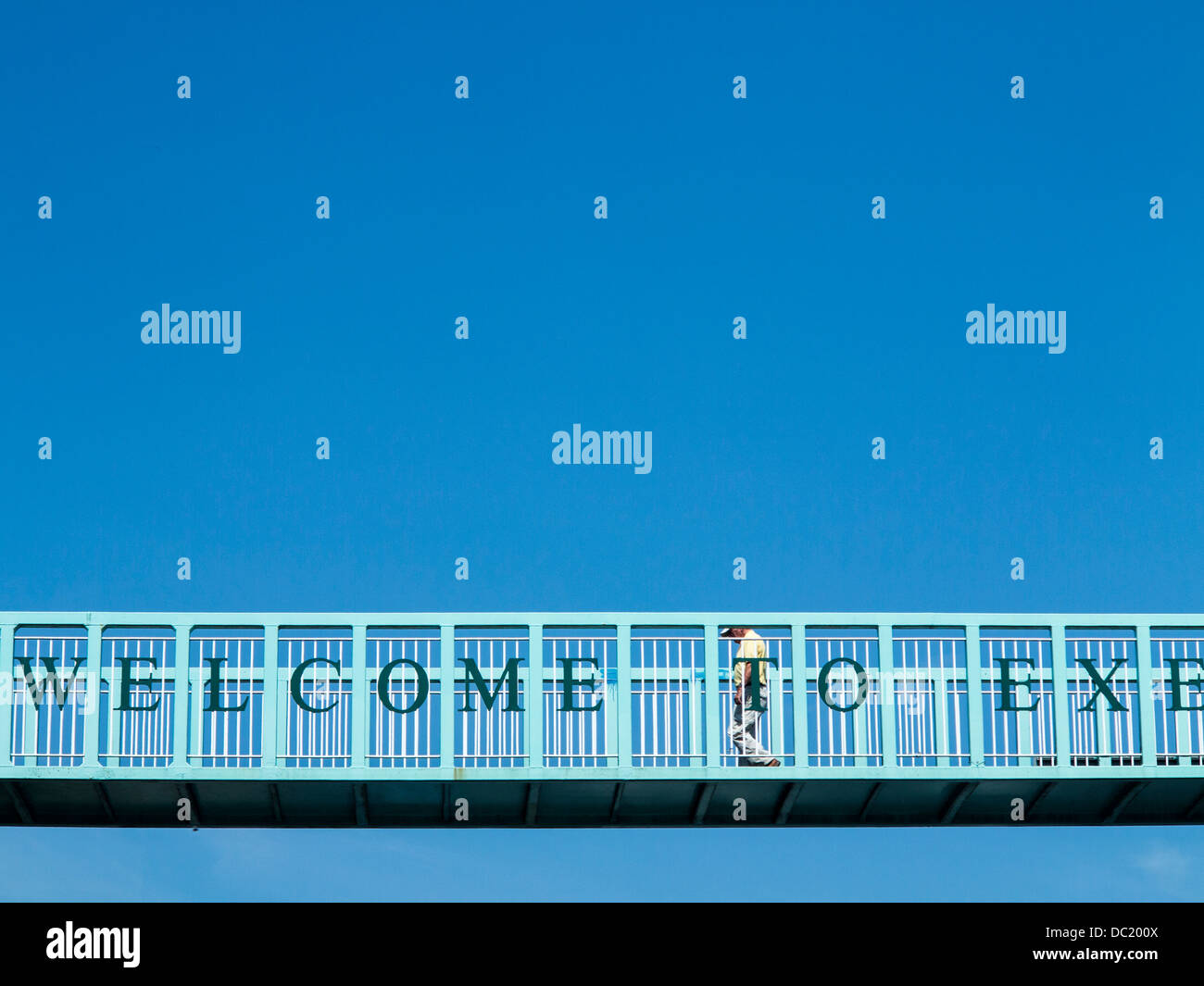 Welcome to Exeter sign on bridge at Countess Wear, Exeter, Devon ...