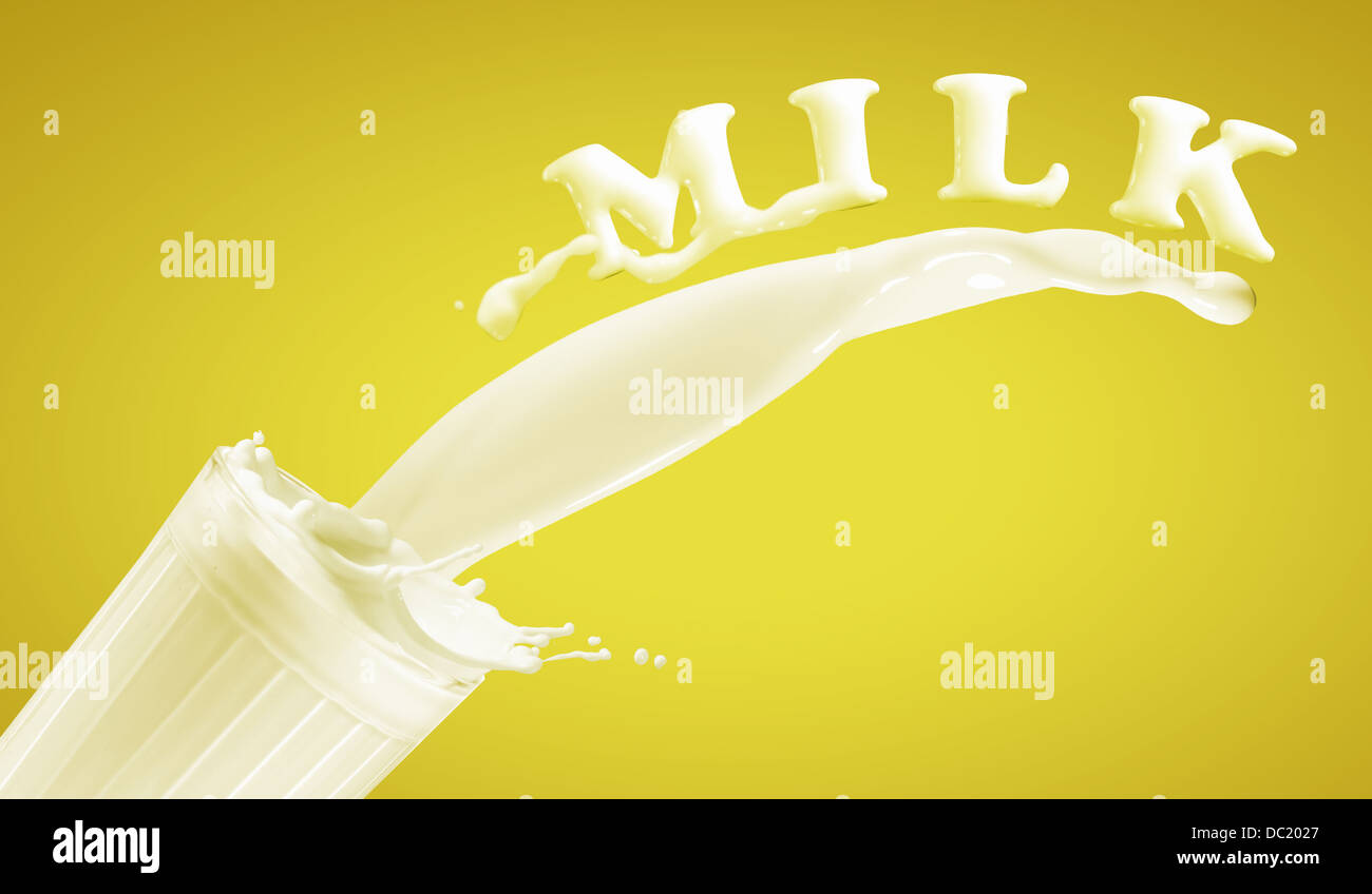 Fresh milk in the glass Stock Photo - Alamy