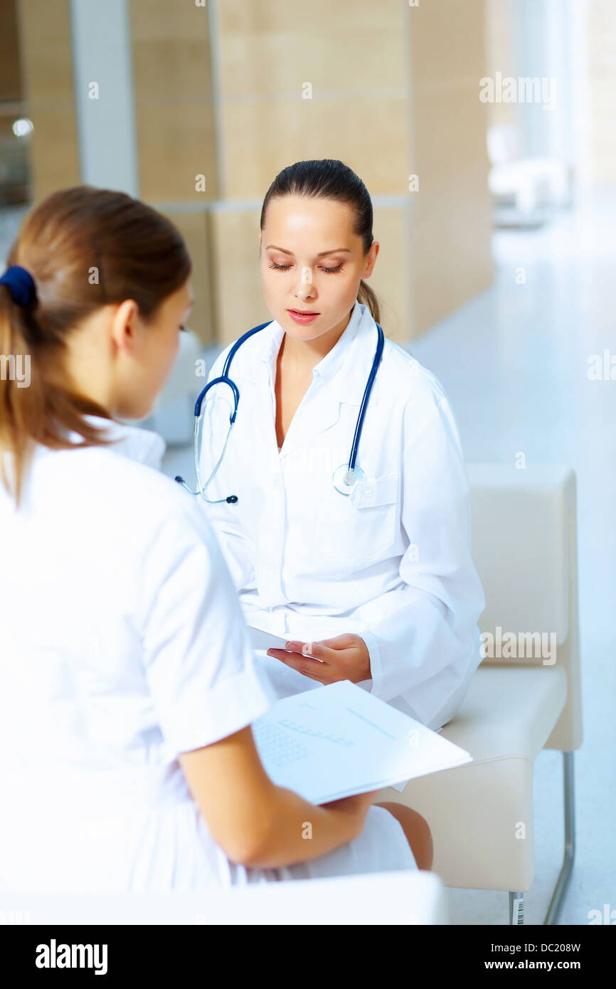 Portrait of two friendly female doctors Stock Photo - Alamy