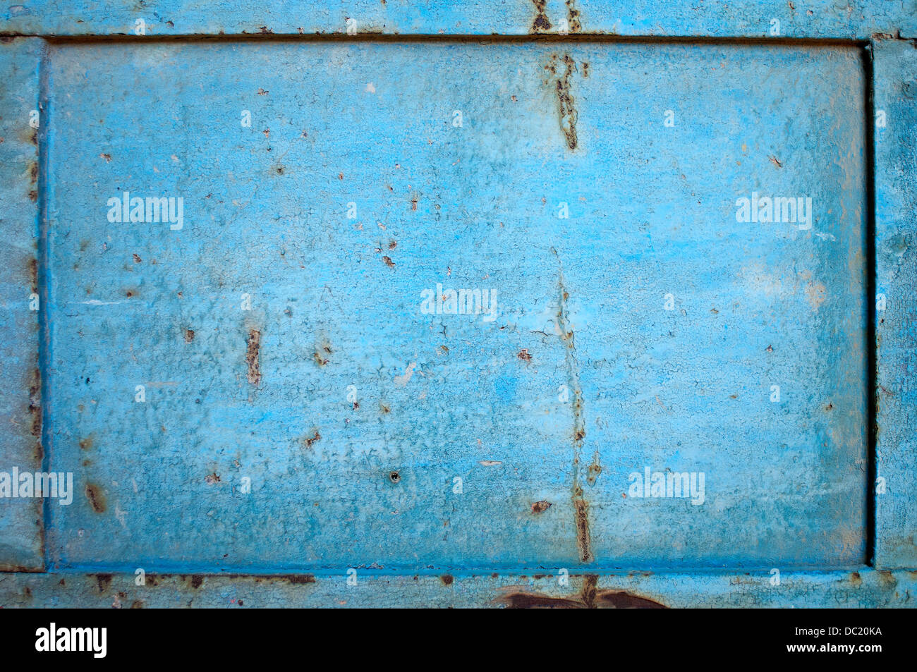 rusty blue metal frame Stock Photo - Alamy