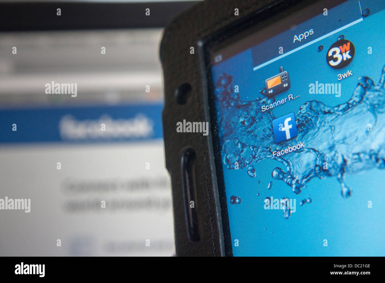 The Android app of the popular Facebook social networking site is seen ...