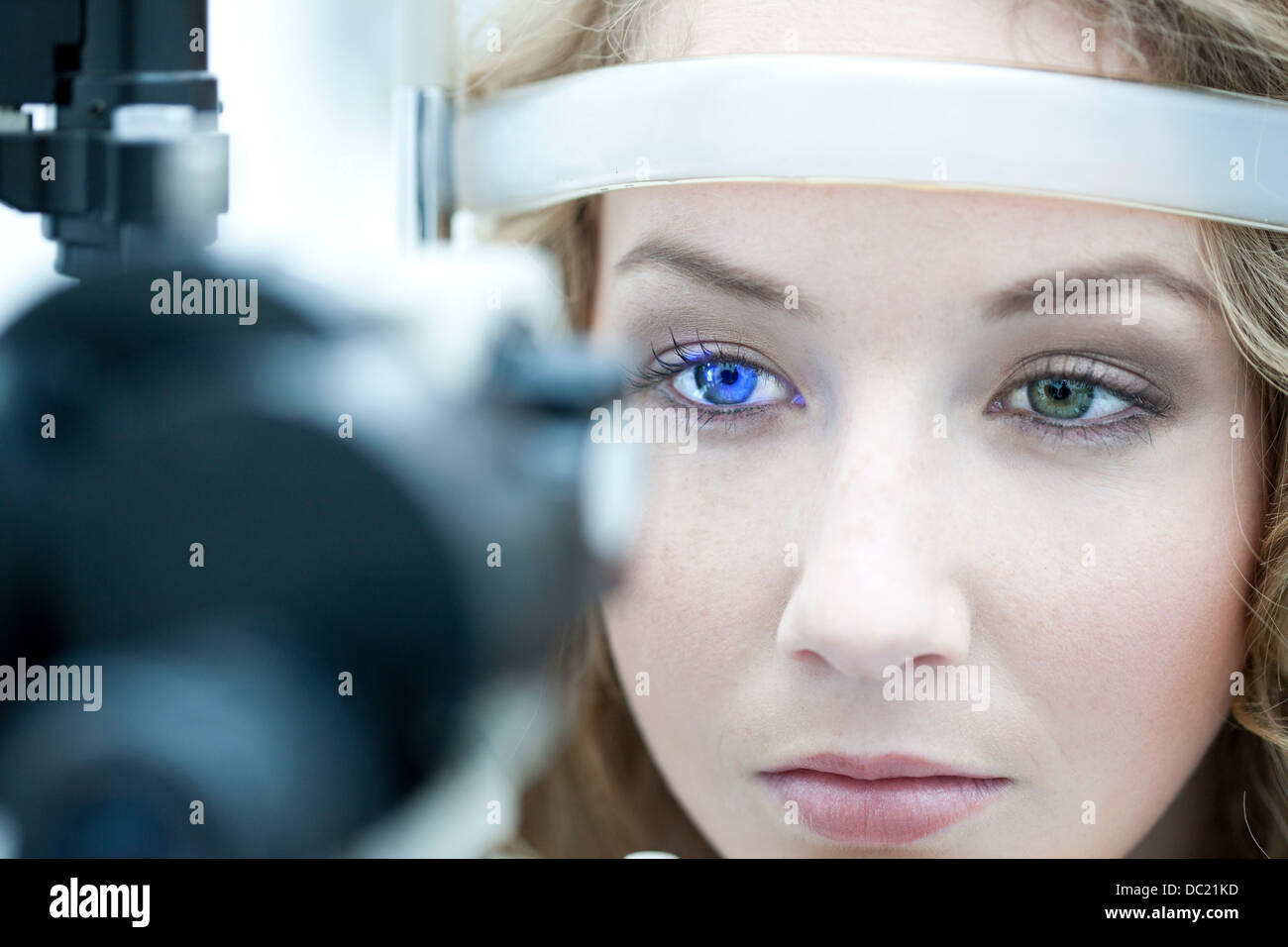 Close up young patient eye hi-res stock photography and images - Alamy