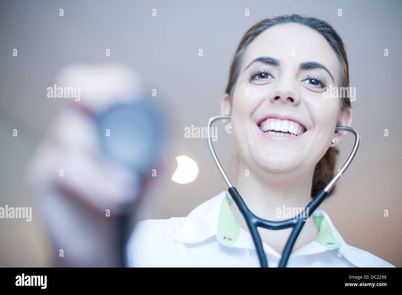 Close up portrait of doctor with stethoscope Stock Photo - Alamy