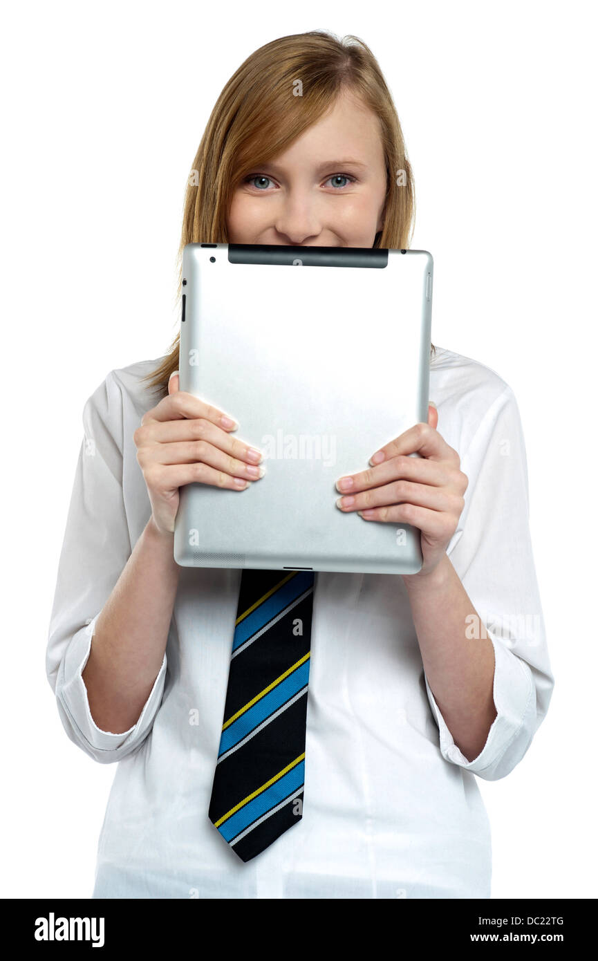 Teenager school uniform hiding face hi-res stock photography and images ...