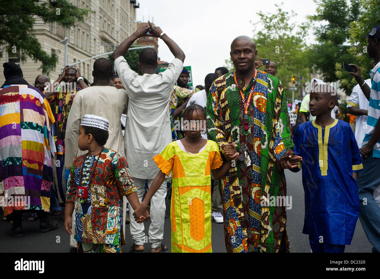 Senegalese immigrants participate in a parade in Harlem in New York ...