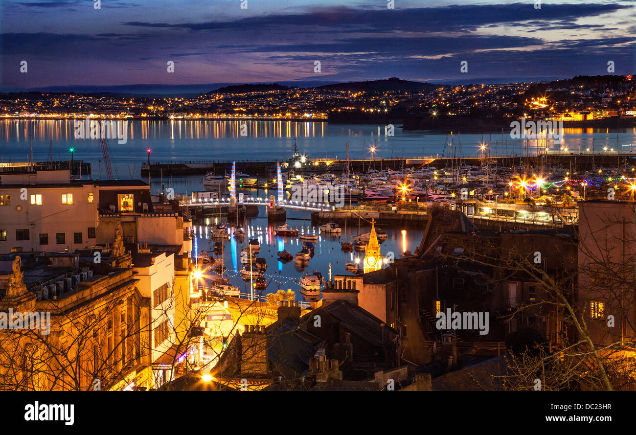 View of the harbour and bay at Torquay, Devon Stock Photo - Alamy