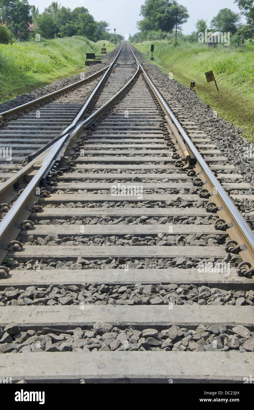 Rail railway track india hi-res stock photography and images - Alamy
