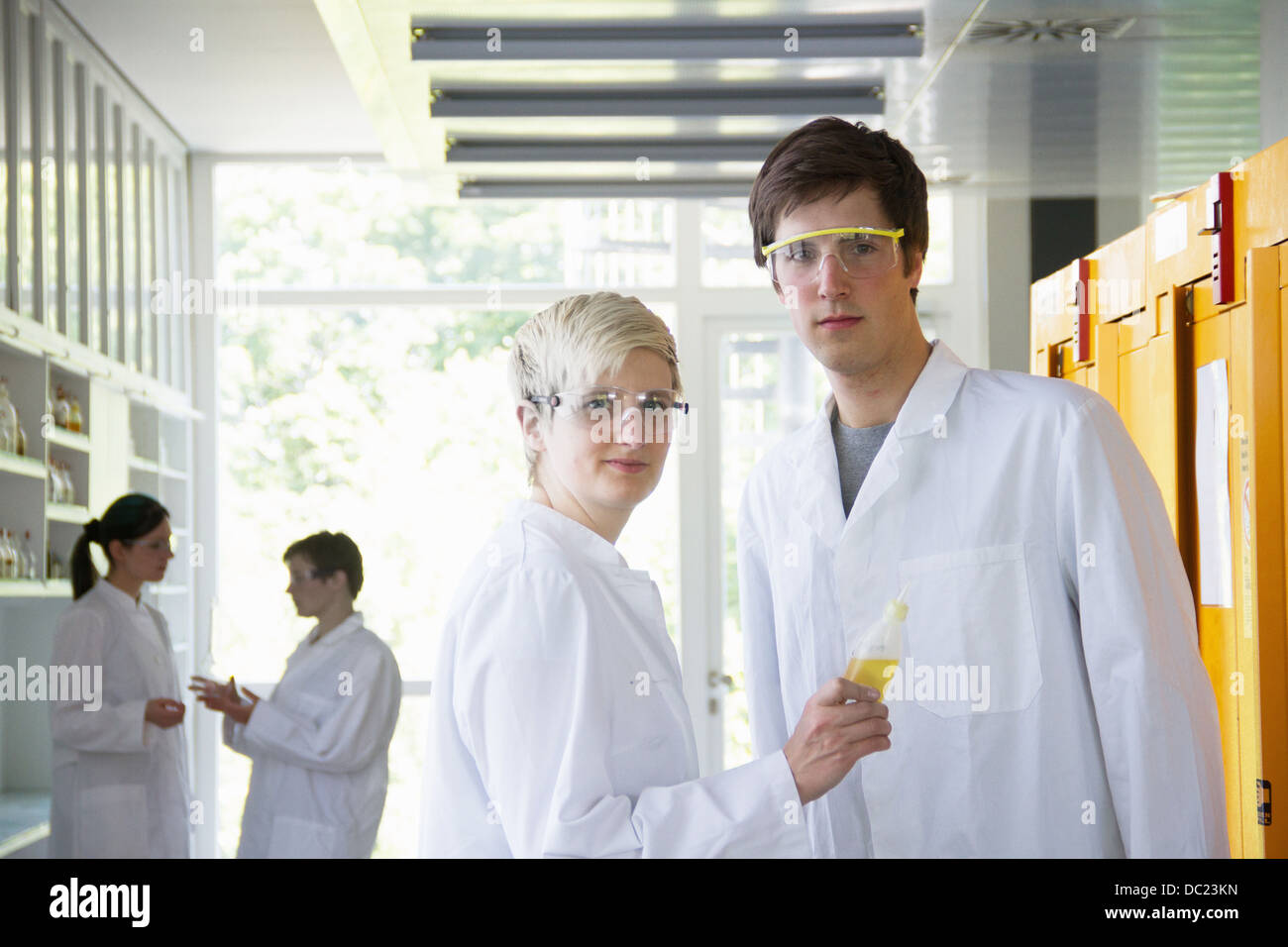 Chemistry students in laboratory, portrait Stock Photo - Alamy