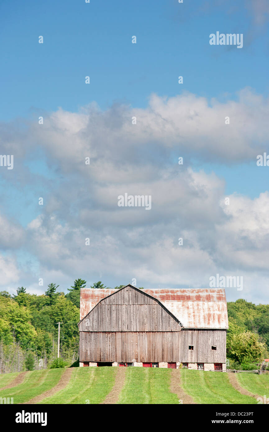 And old barn on a bright sunny day Stock Photo - Alamy