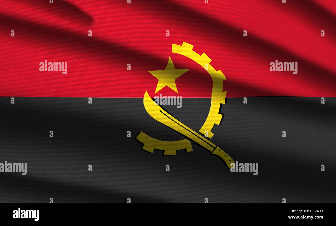 Flag of Angola Stock Photo - Alamy