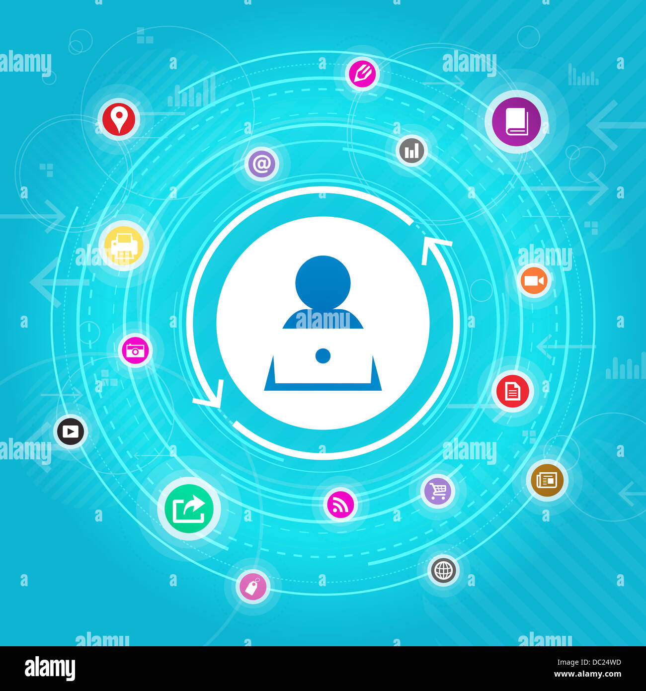 Vector abstract illustration of user access availability concept Stock ...