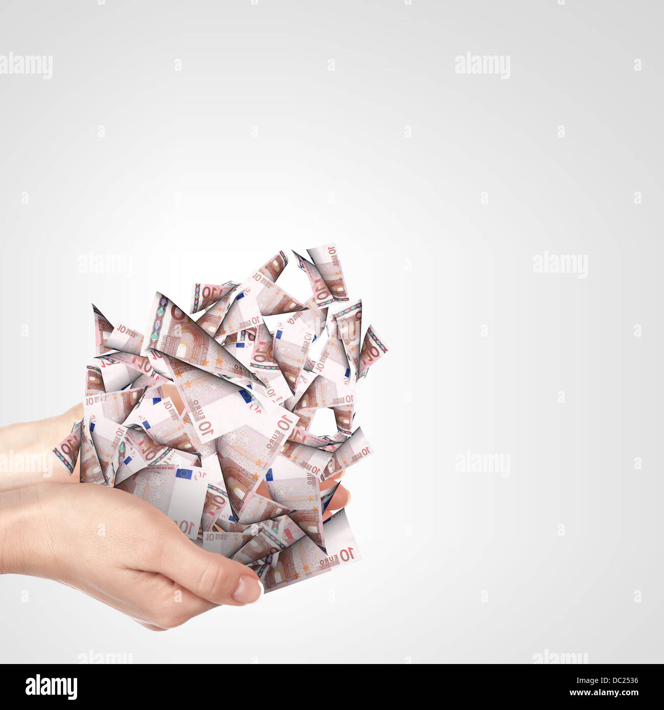 Handful Of Money Stock Photo - Alamy