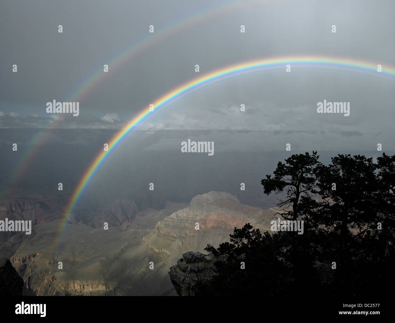 Double rainbow on river hi-res stock photography and images - Alamy