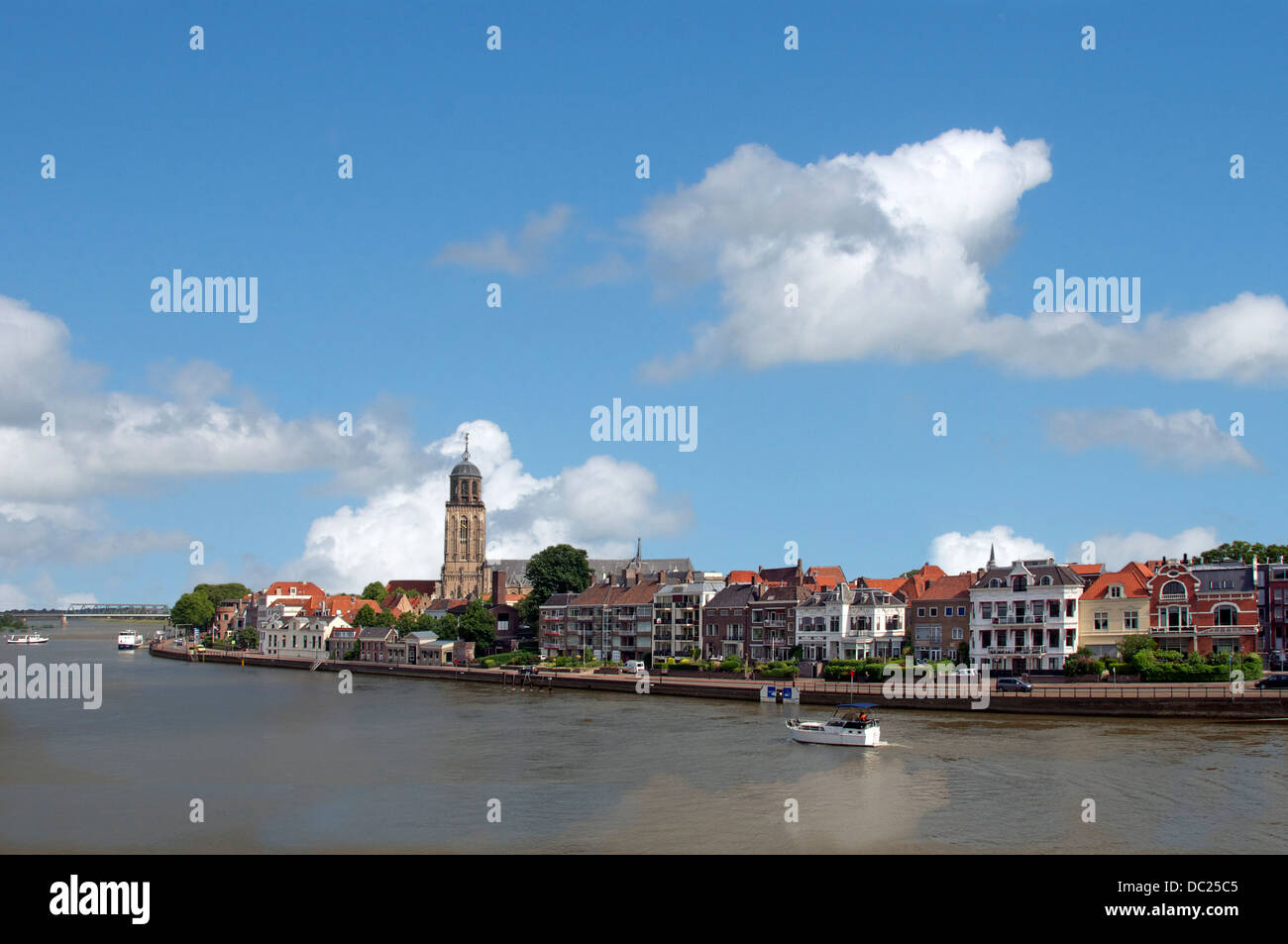 Deventer on Issel River Holland Stock Photo - Alamy