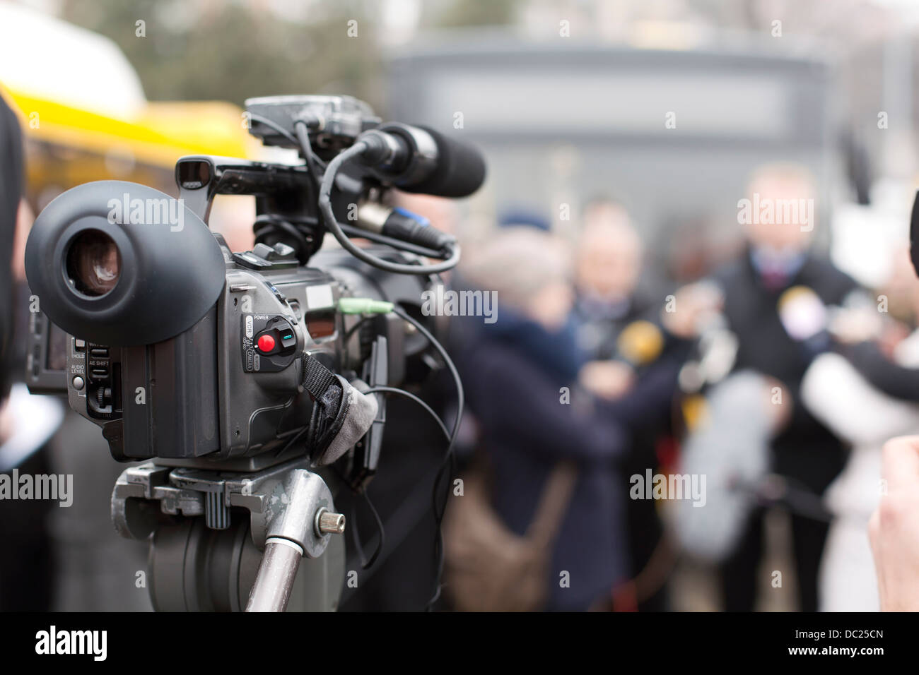 video camera for news TV broadcasting Stock Photo - Alamy