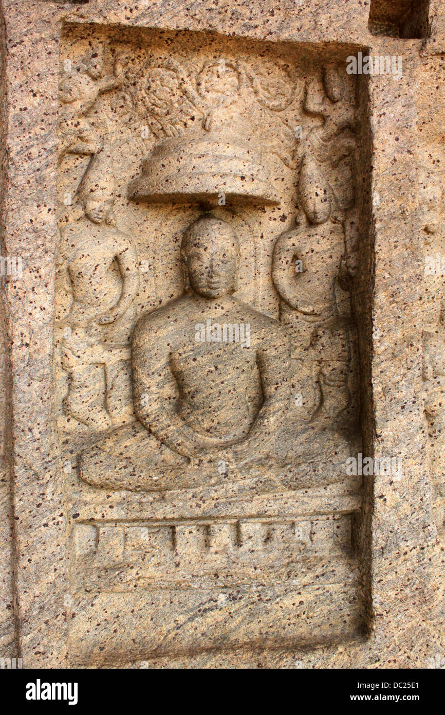 sculptures of Thirthankaras, Chitharal Jain Monument Stock Photo - Alamy