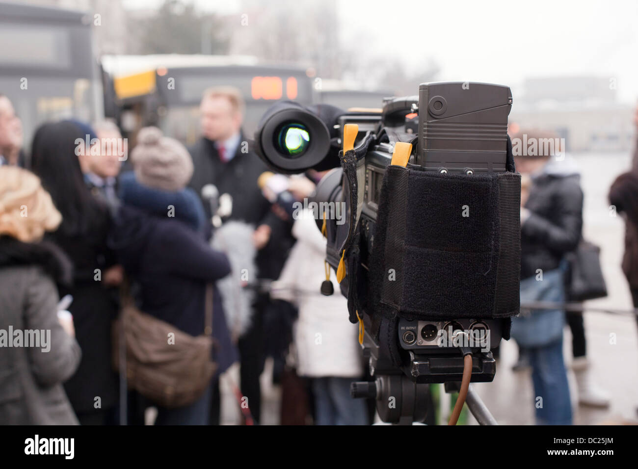 video camera for news TV broadcasting Stock Photo - Alamy