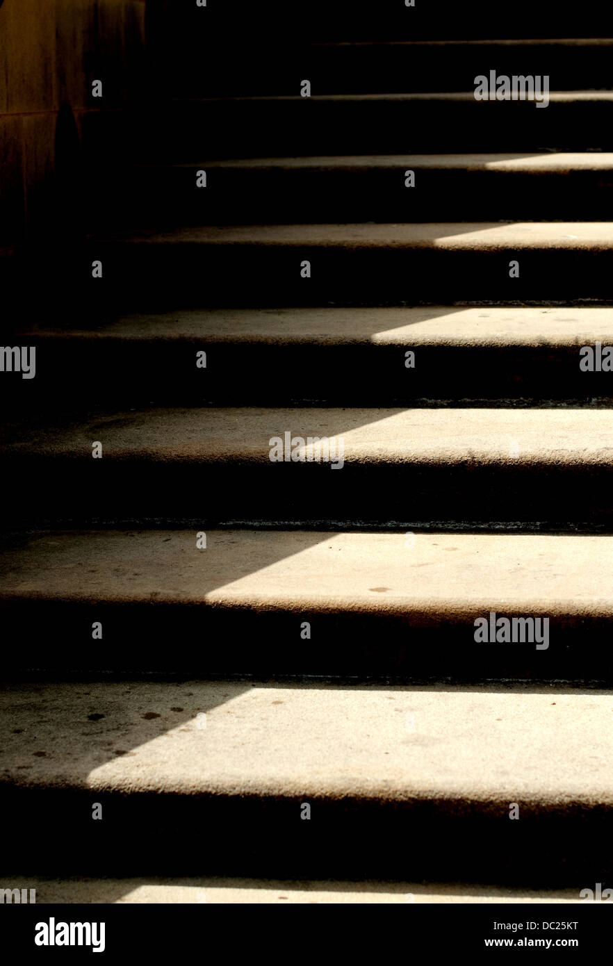 Graphic image of stone steps with shades of dark and light Stock Photo ...