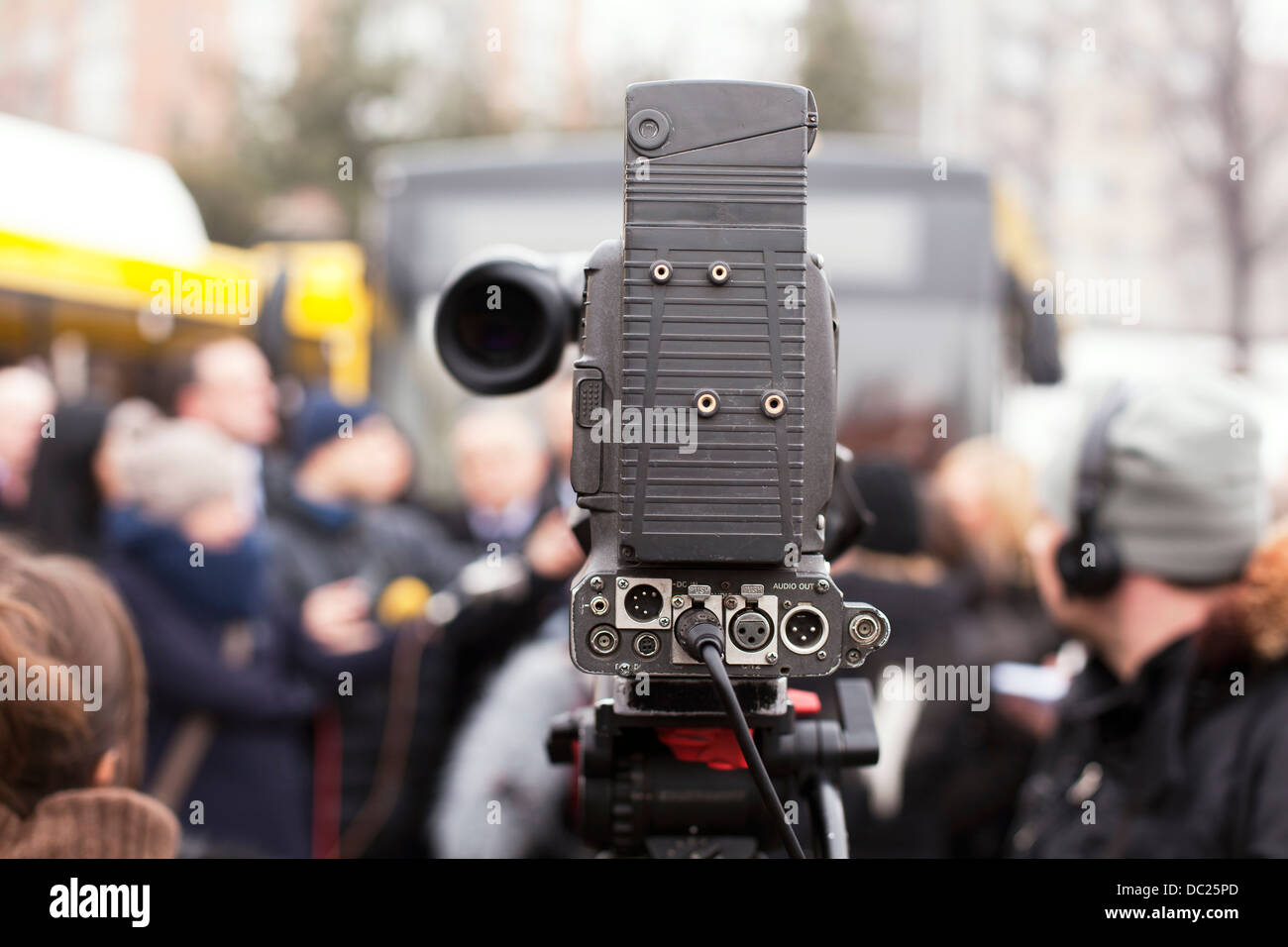 video camera for news TV broadcasting Stock Photo - Alamy
