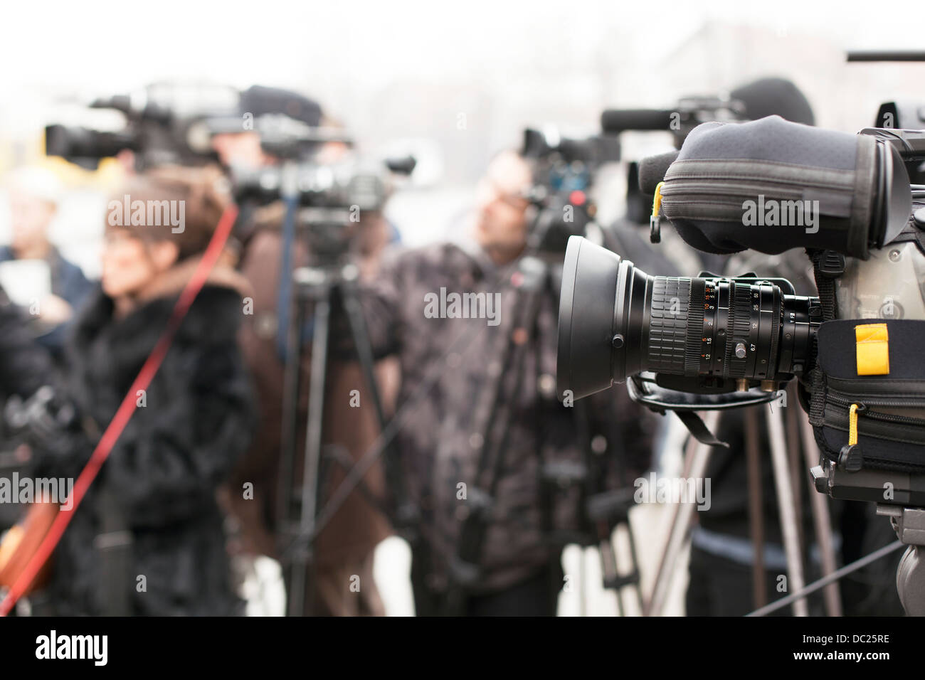 capturing event with professional video camera Stock Photo - Alamy