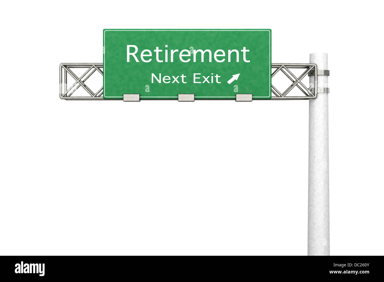 Retirement road sign 3d illustration hi-res stock photography and ...