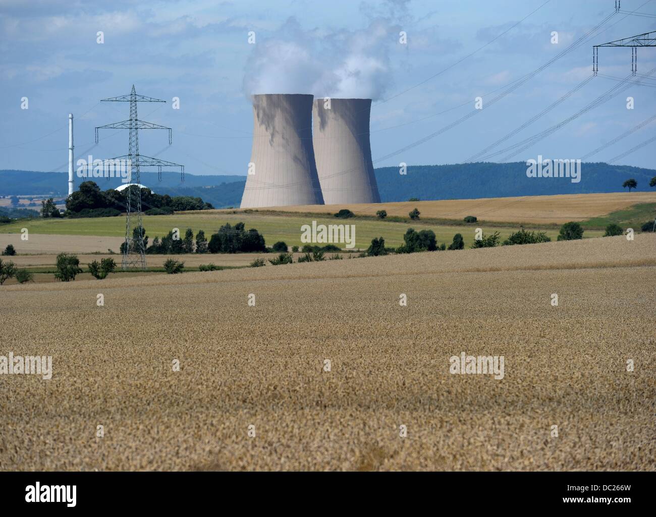 The nuclear power plant Grohnde is pictured at the weser river near ...