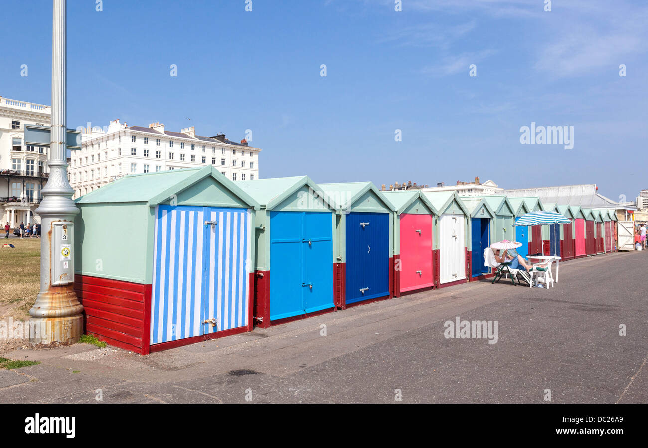 Row of beach huts, Brighton, England, UK Stock Photo - Alamy