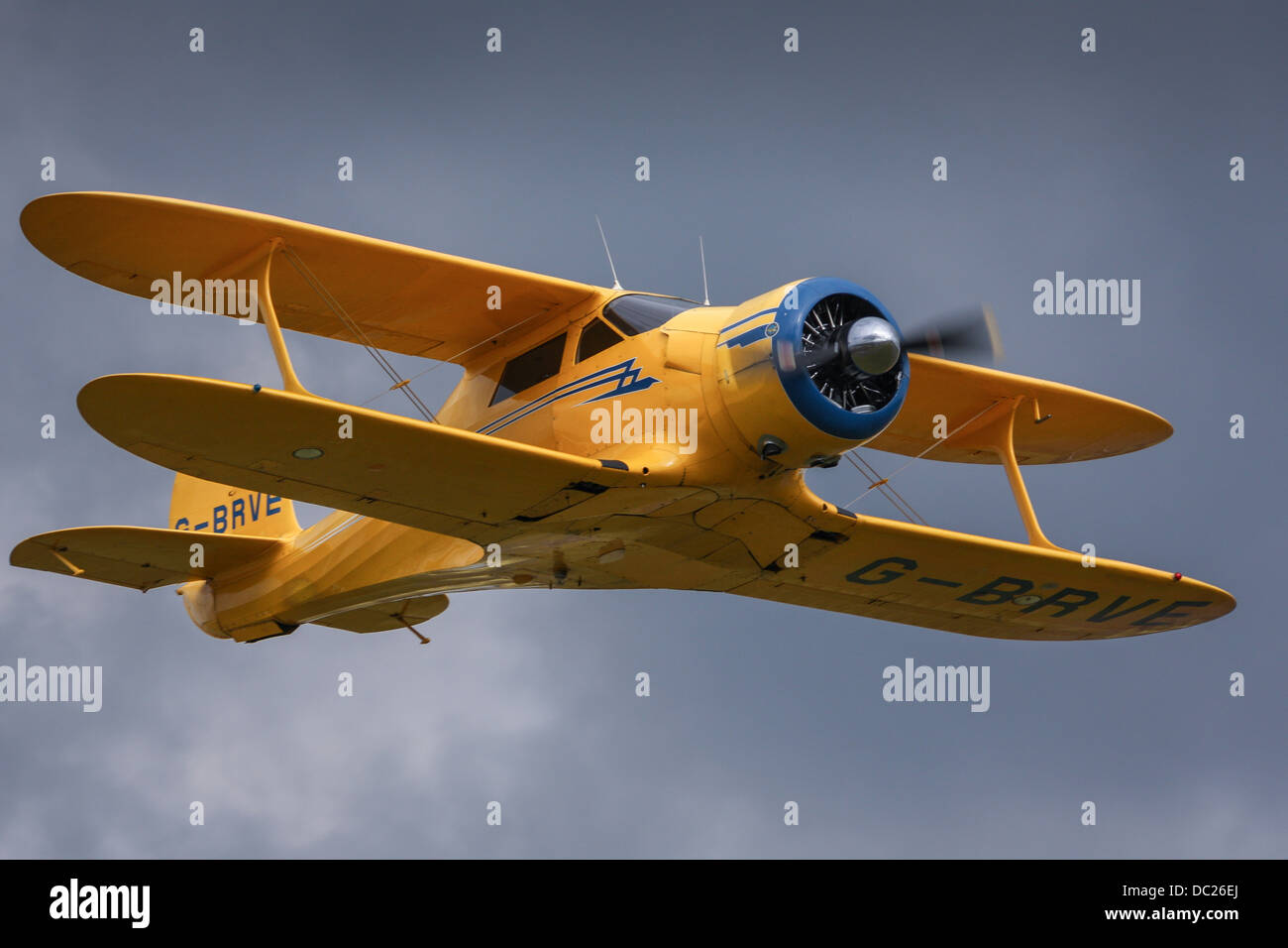 Yellow staggerwing biplane hi-res stock photography and images - Alamy