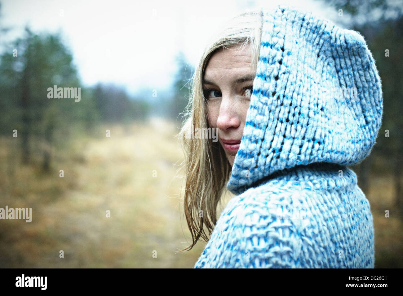 Close up girl wearing hood hi-res stock photography and images - Alamy