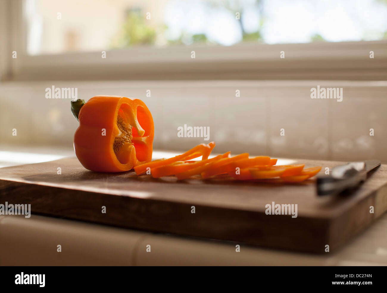 Cutting red pepper on hi-res stock photography and images - Alamy
