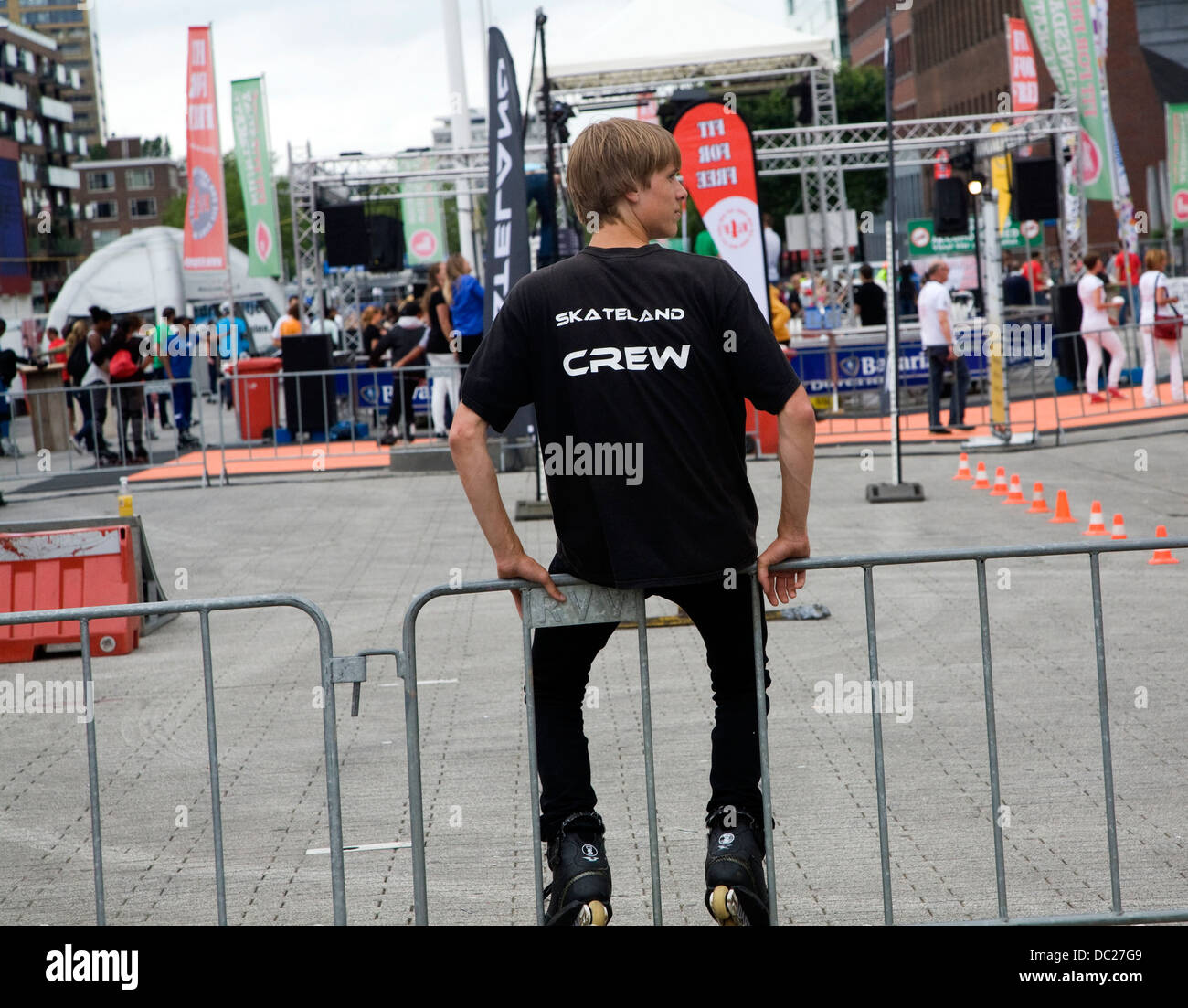 Roller skating blading event Rotterdam Netherlands Stock Photo - Alamy