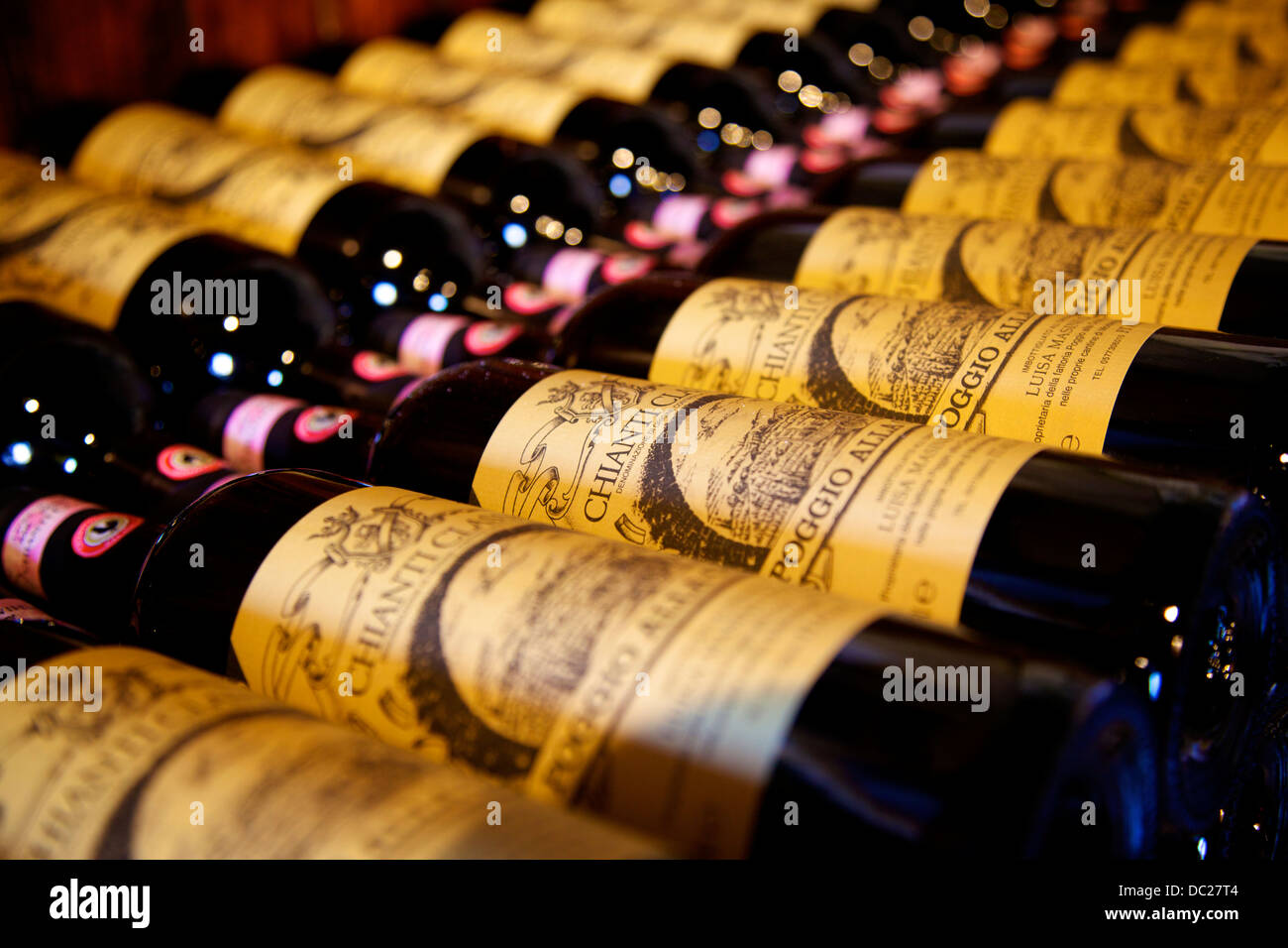 stacked wine in a cellar Stock Photo - Alamy