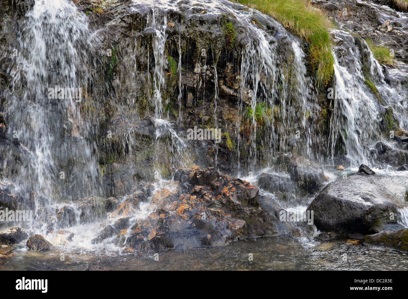 Levers Water Beck and waterfalls in Copper Mines Valley above Coniston ...
